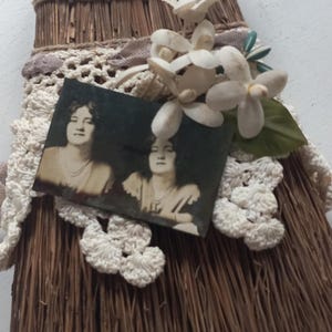Shabby Chic-altered Vintage-1940s Whisp Broom-vintage Materials-hand ...