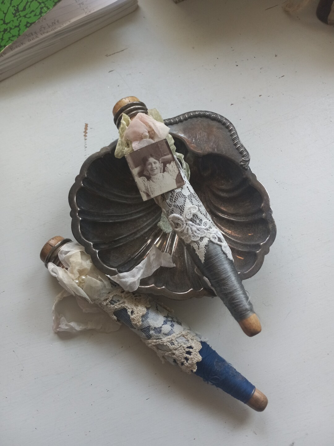 Vintage Find, Wood Thread Spools, Restyled, Repurposed, Shelf Stuffer ...