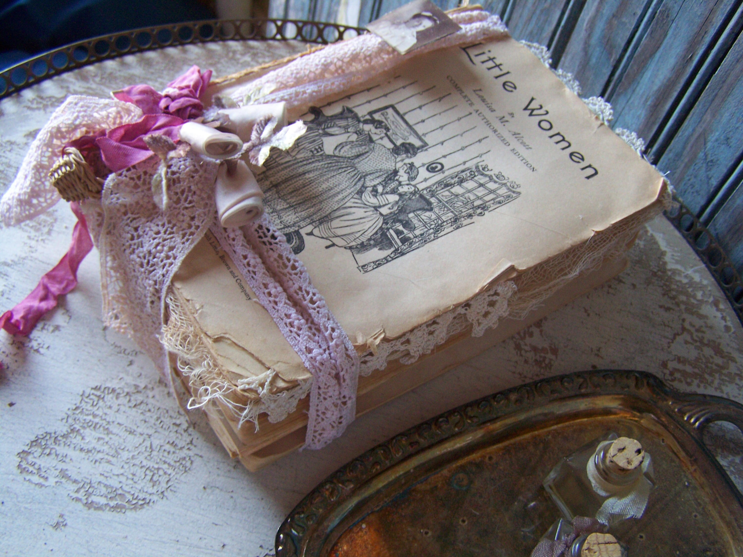 Shabby Chic/ Book Bundle / Vintage Book / Little Women /tabletop Decor ...