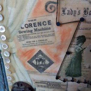 Mixed Media, Vintage Materials, Handmade, Wall Decor, Sheet Music ...