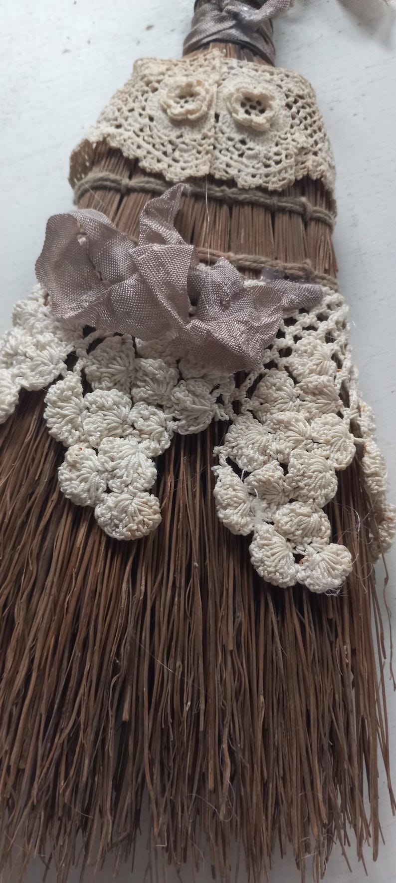 Shabby Chic-altered Vintage-1940s Whisp Broom-vintage Materials-hand ...
