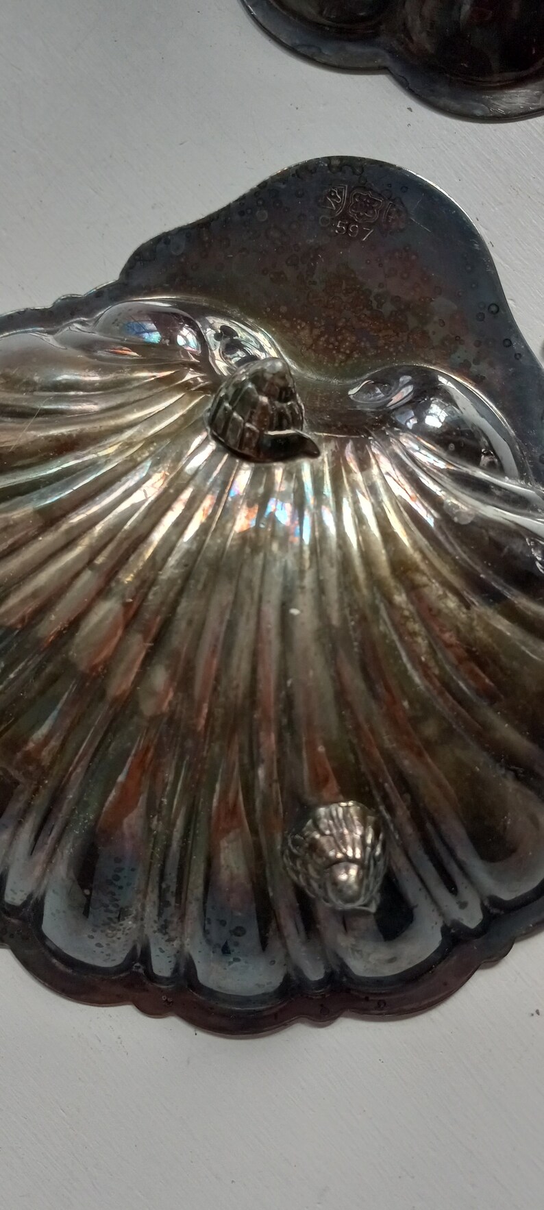 Vintage Silver Plate, Serving Dishes, Shell Design, Shell Shape ...