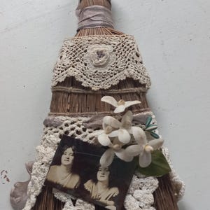 Shabby Chic-altered Vintage-1940s Whisp Broom-vintage Materials-hand ...