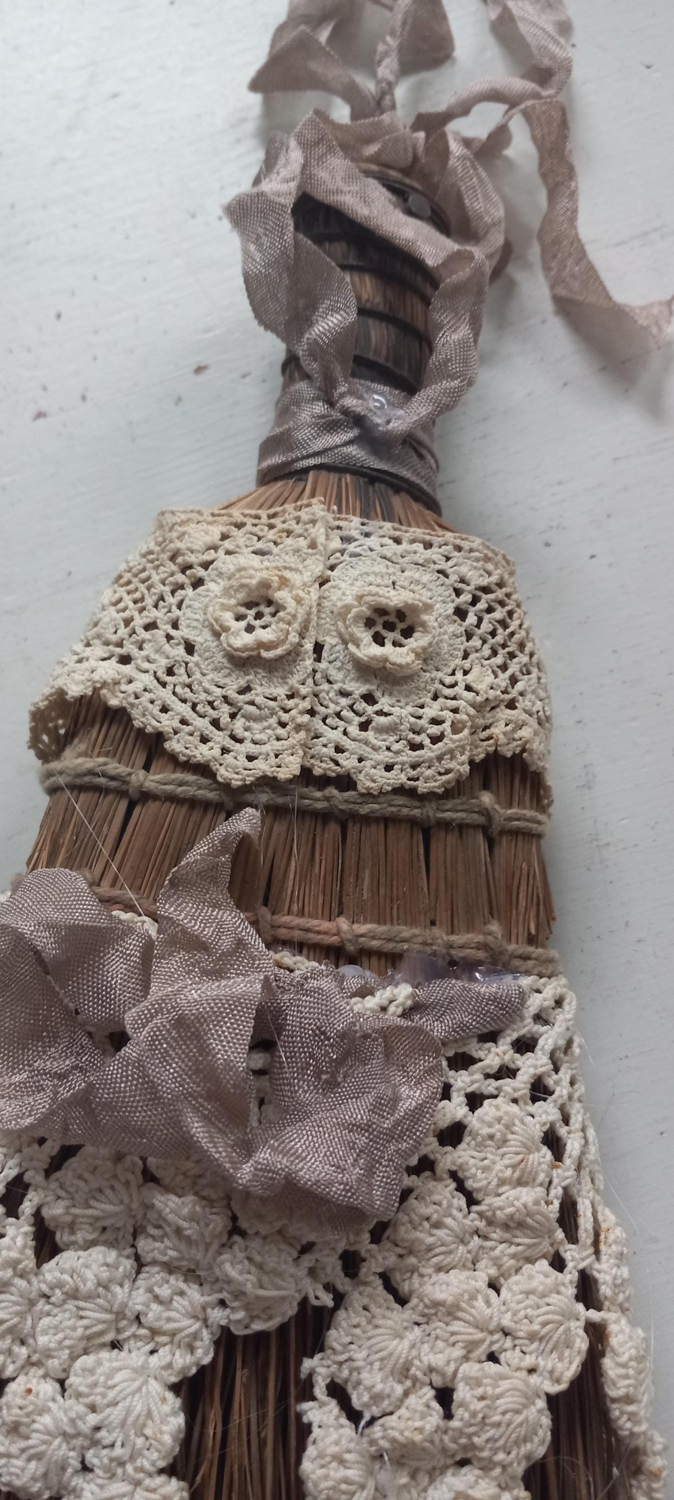 Shabby Chic-altered Vintage-1940s Whisp Broom-vintage Materials-hand ...