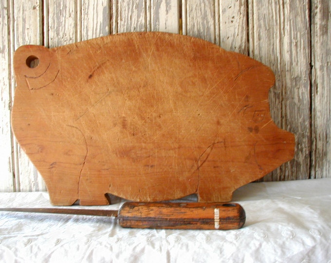 Vintage Pig Bread Board Circa1940skitchen Decor - Etsy