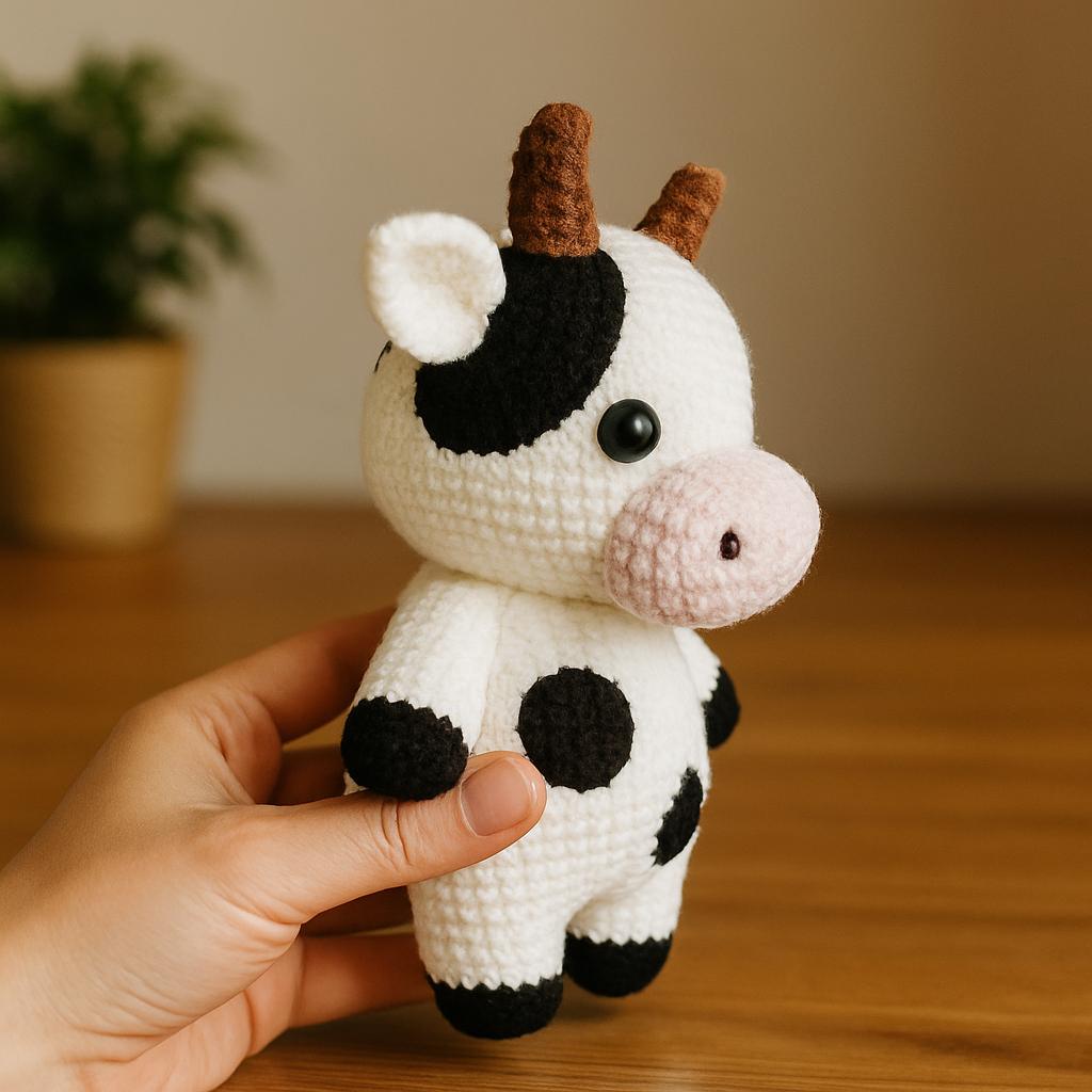 Milk Cow Plush Crochet Pattern | Milk Cow Pattern | Baby Cow Amigurumi ...