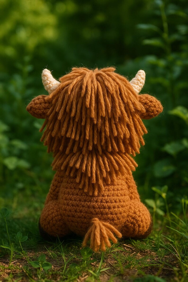 Highland Cow Crochet Pattern: Amigurumi Farm Animal Toy (PDF Tutorial ...
