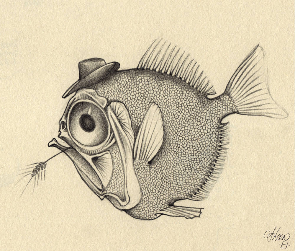 Cowboy Fish Art Print - Etsy