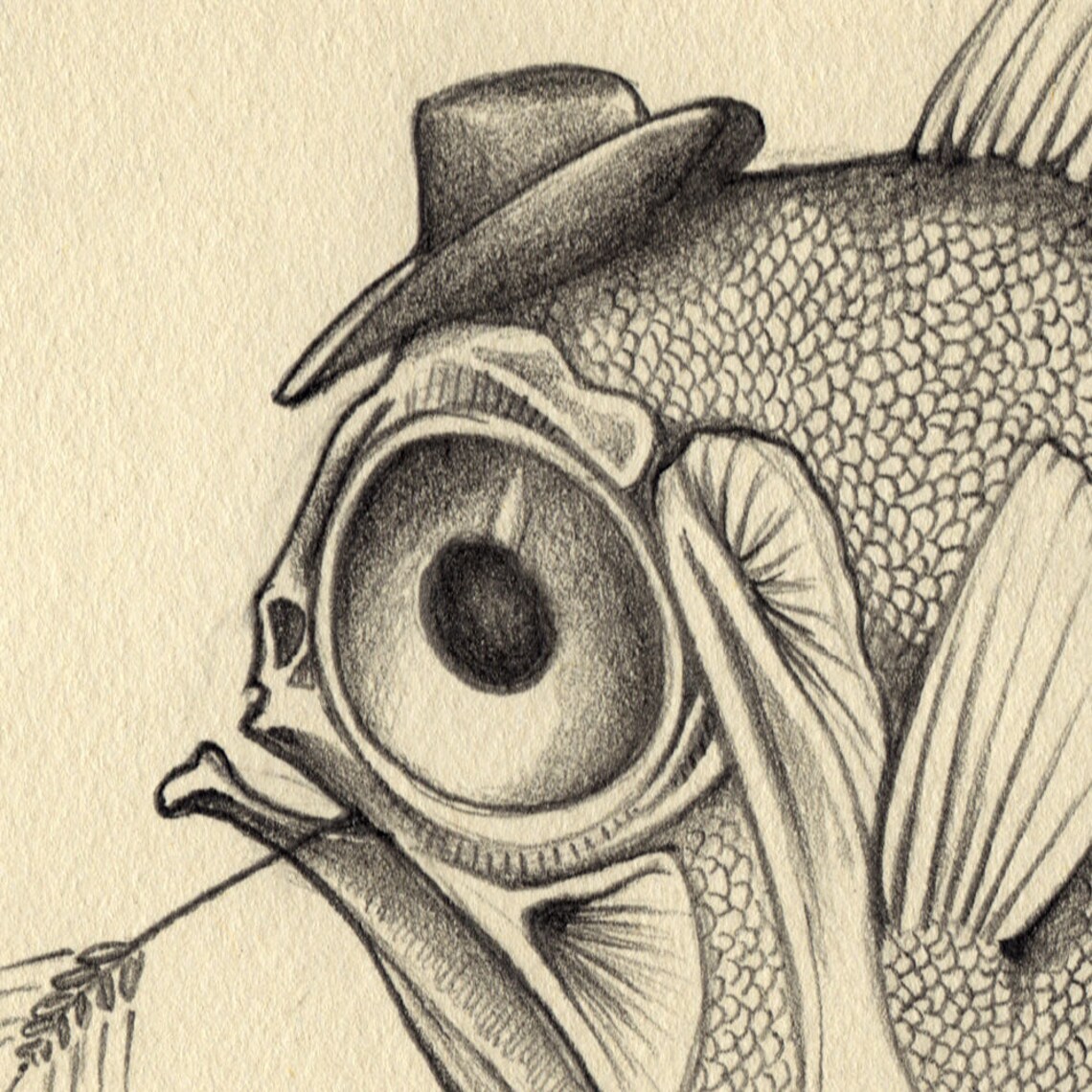 Cowboy Fish Art Print - Etsy