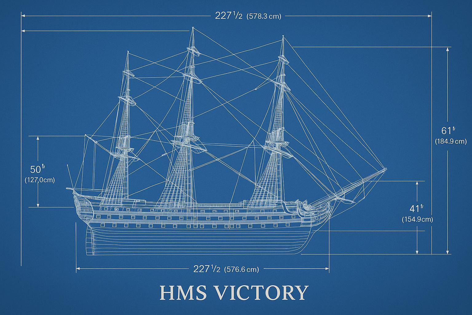 HMS Victory Ship Model Plan PDF – British Warship Blueprint – Trafalgar ...