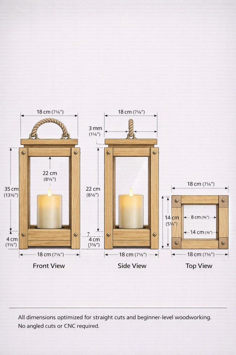 Wooden Christmas Lantern Plans – Diy Holiday Decor Woodworking ...