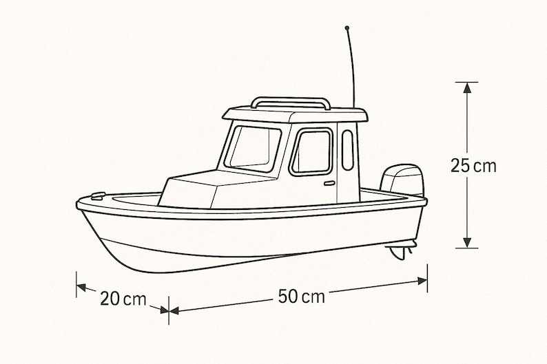 Small Utility Boat Model Plan PDF: DIY Workboat Building Blueprint - Etsy