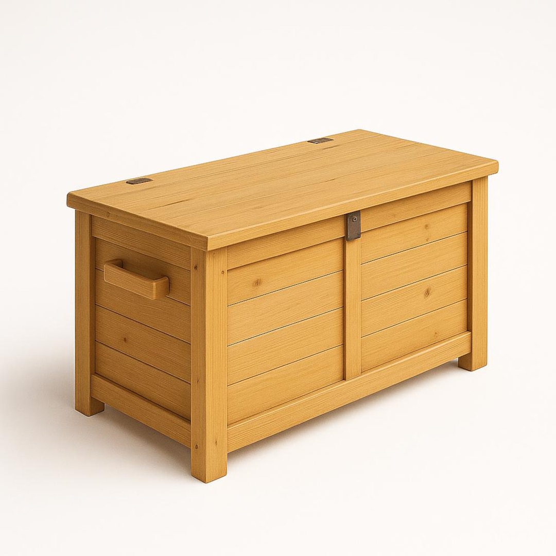 DIY Wooden Storage Chest Plan: Rustic Trunk Blueprint (PDF Download ...