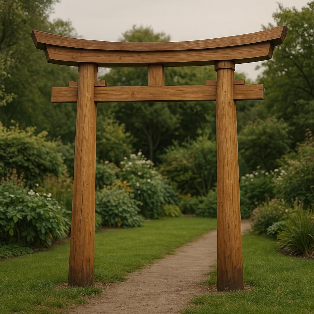 Traditional Japanese Torii Gate – Outdoor Wooden Garden Entrance Arch ...