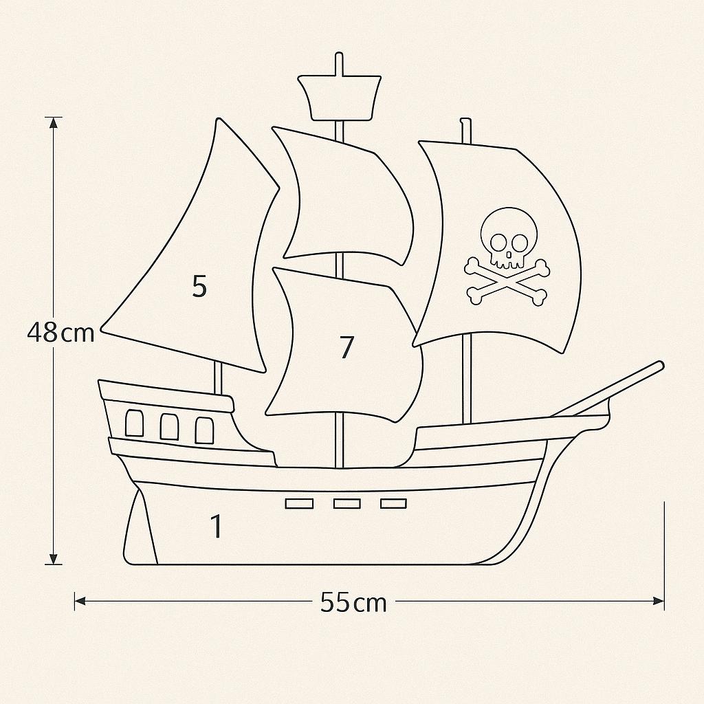 Pirate Ship Model Plan – DIY Wooden Sailing Ship Blueprint (PDF) - Etsy