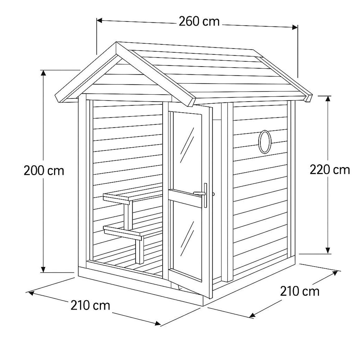 DIY Outdoor Sauna Shed Plan: Backyard Wood Cabin Blueprint (printable ...