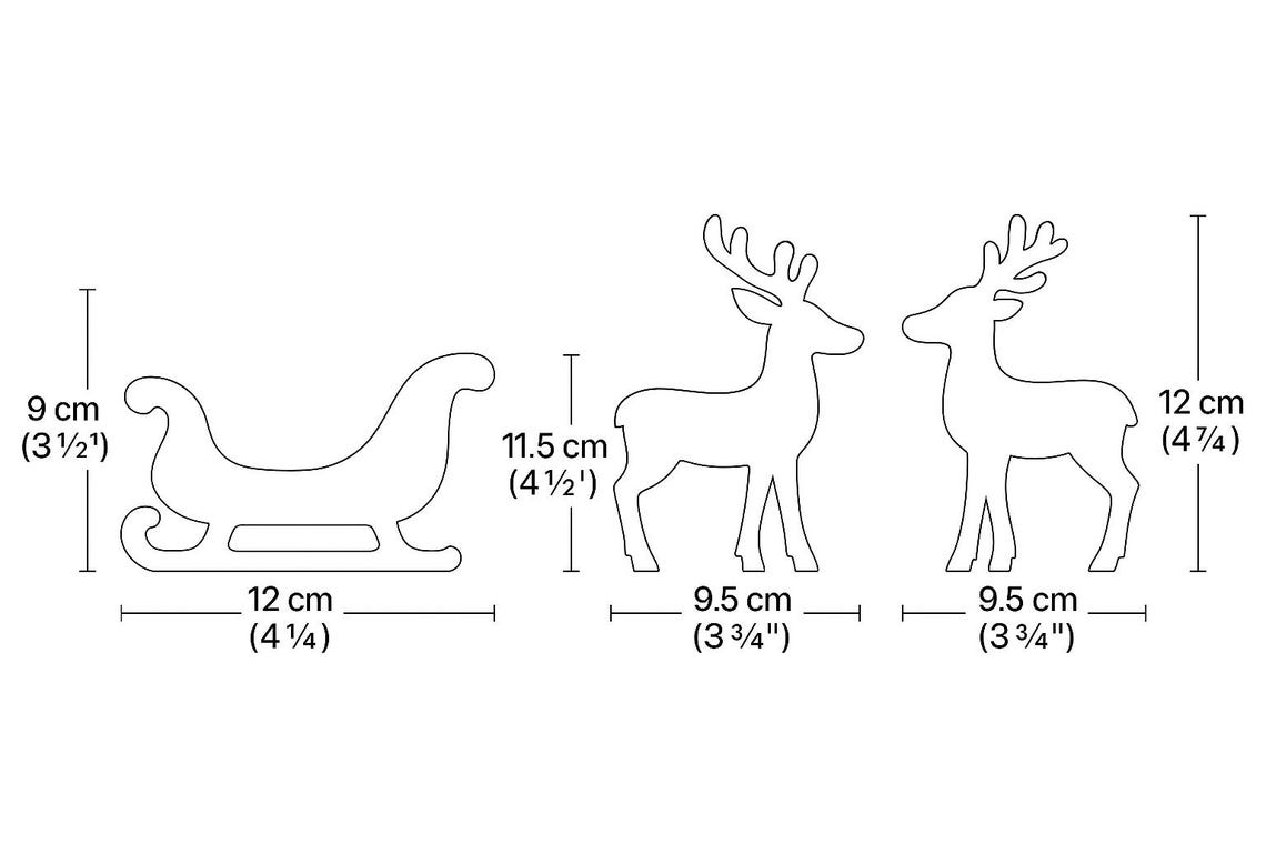 Santa Sleigh & Reindeer Template – Wooden Christmas Decor, CNC Laser ...