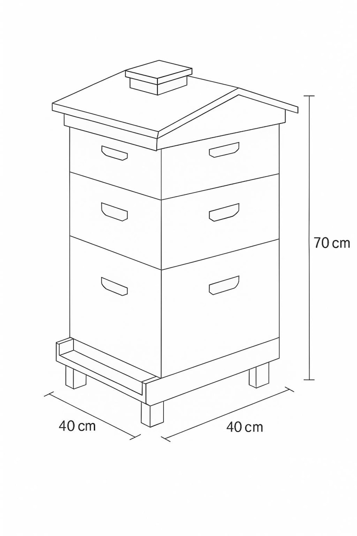 Beehive Woodworking Plan, DIY Rustic Apiary Blueprint (digital Download ...