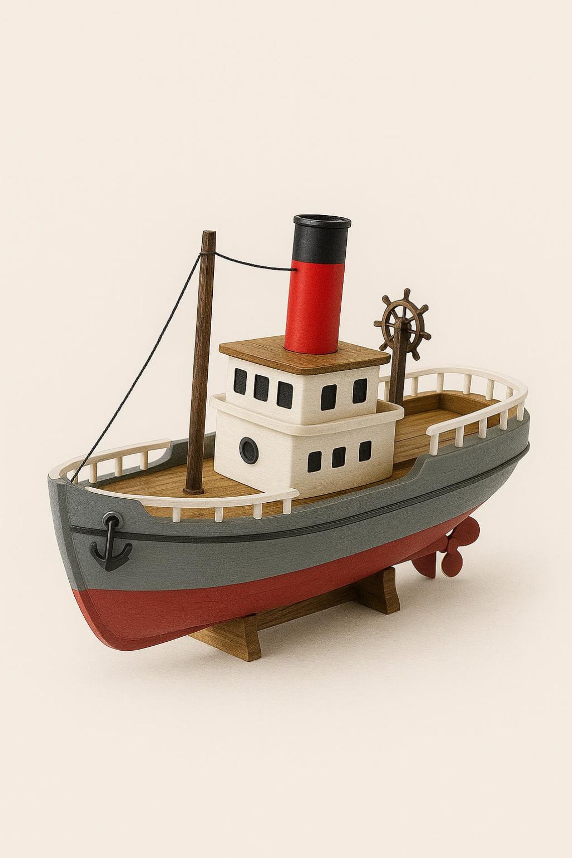 Wooden Steamship Model Plan PDF – Printable Ship Blueprint With ...