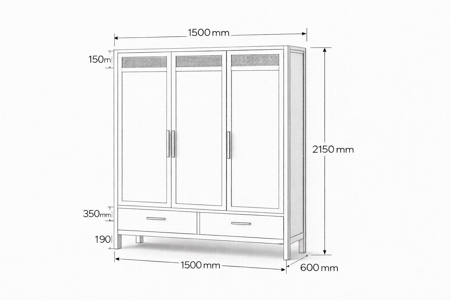 Solid Wood 3-door Armoire Plan – DIY Wardrobe, Large Storage (PDF ...