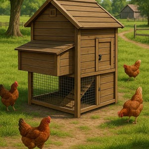 DIY Chicken Coop Plans – Wooden Hen House Blueprint – Backyard Poultry ...