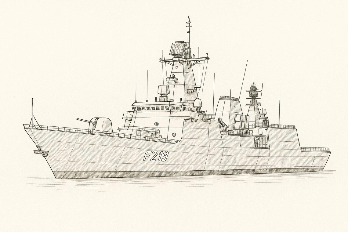 Military Frigate Blueprint: Modern Navy Ship Model (PDF Download for ...