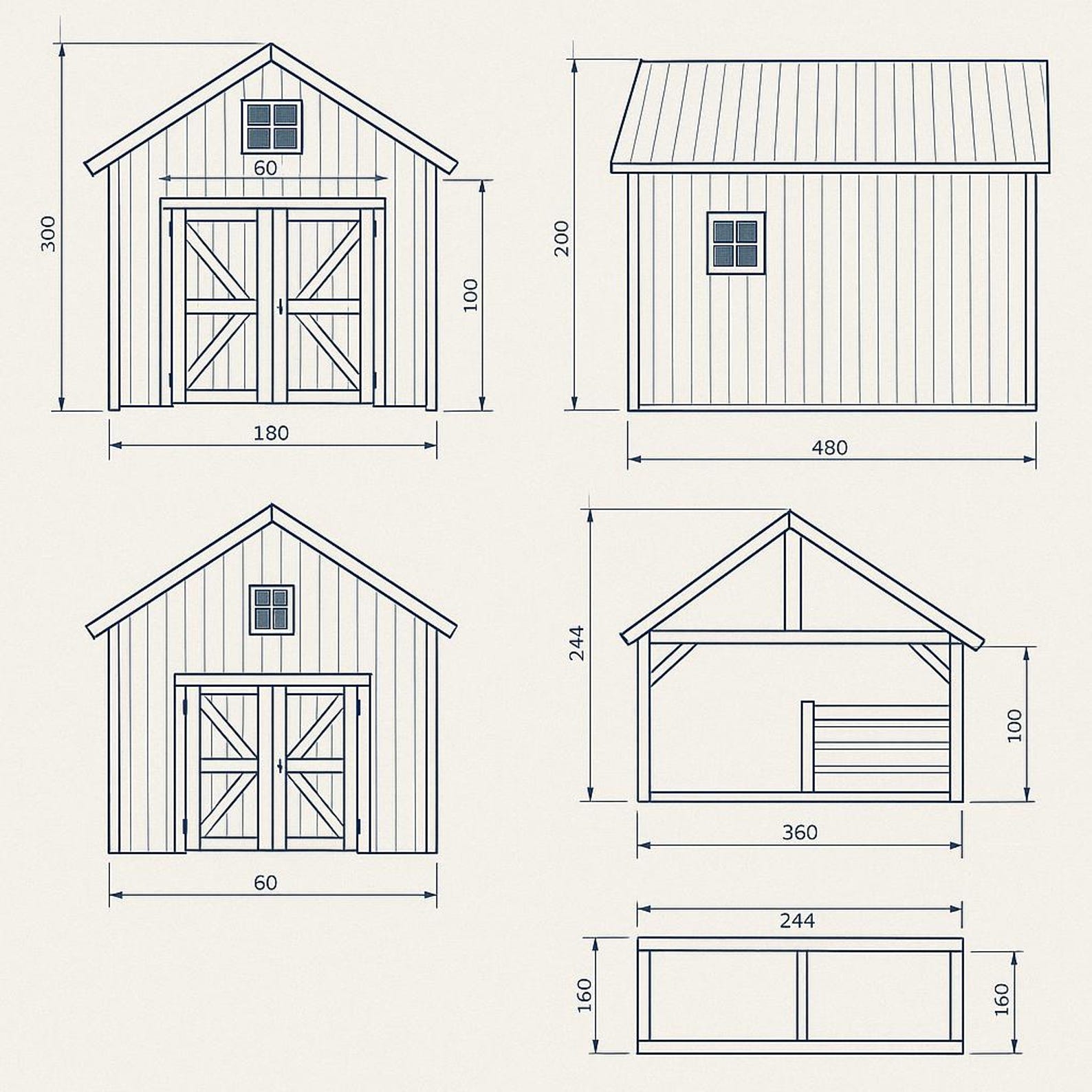 DIY Cow Shed Plan – Wooden Outdoor Barn Blueprint – Printable PDF ...