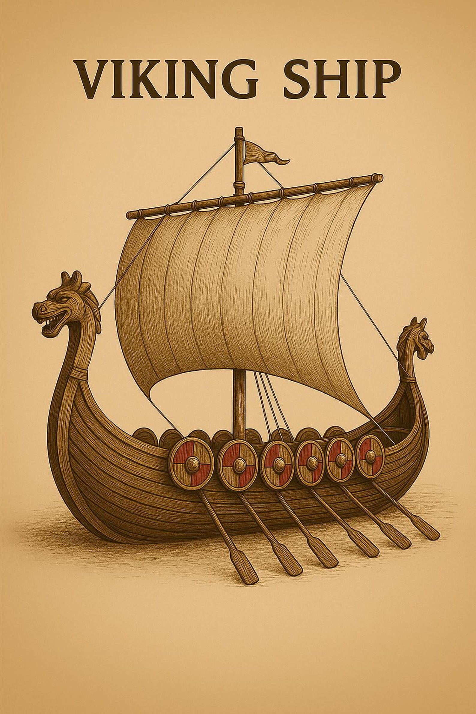 Viking Longship DIY Model Plan - Printable Woodworking Blueprint ...