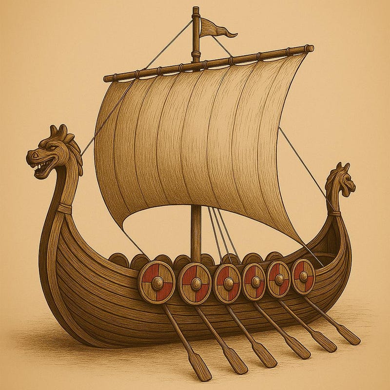 Viking Longship Template - Etsy UK