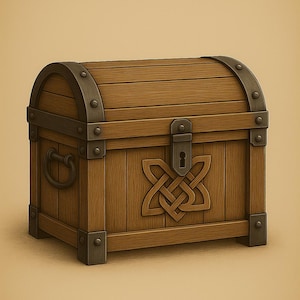 DIY Viking Treasure Chest Plan – Rustic Wooden Box Blueprint – Instant ...