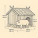 Pig Shelter DIY Blueprint – Rustic Hog Pen Plan – Printable Wooden Barn ...