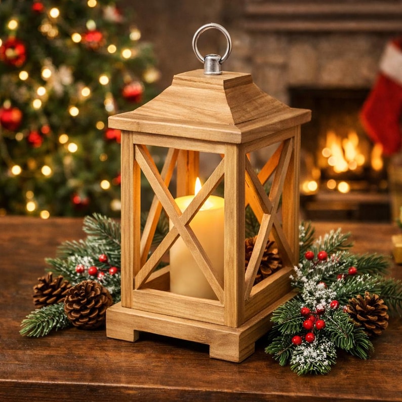 Wooden Christmas Lantern Plans – DIY Holiday Lantern Woodworking ...