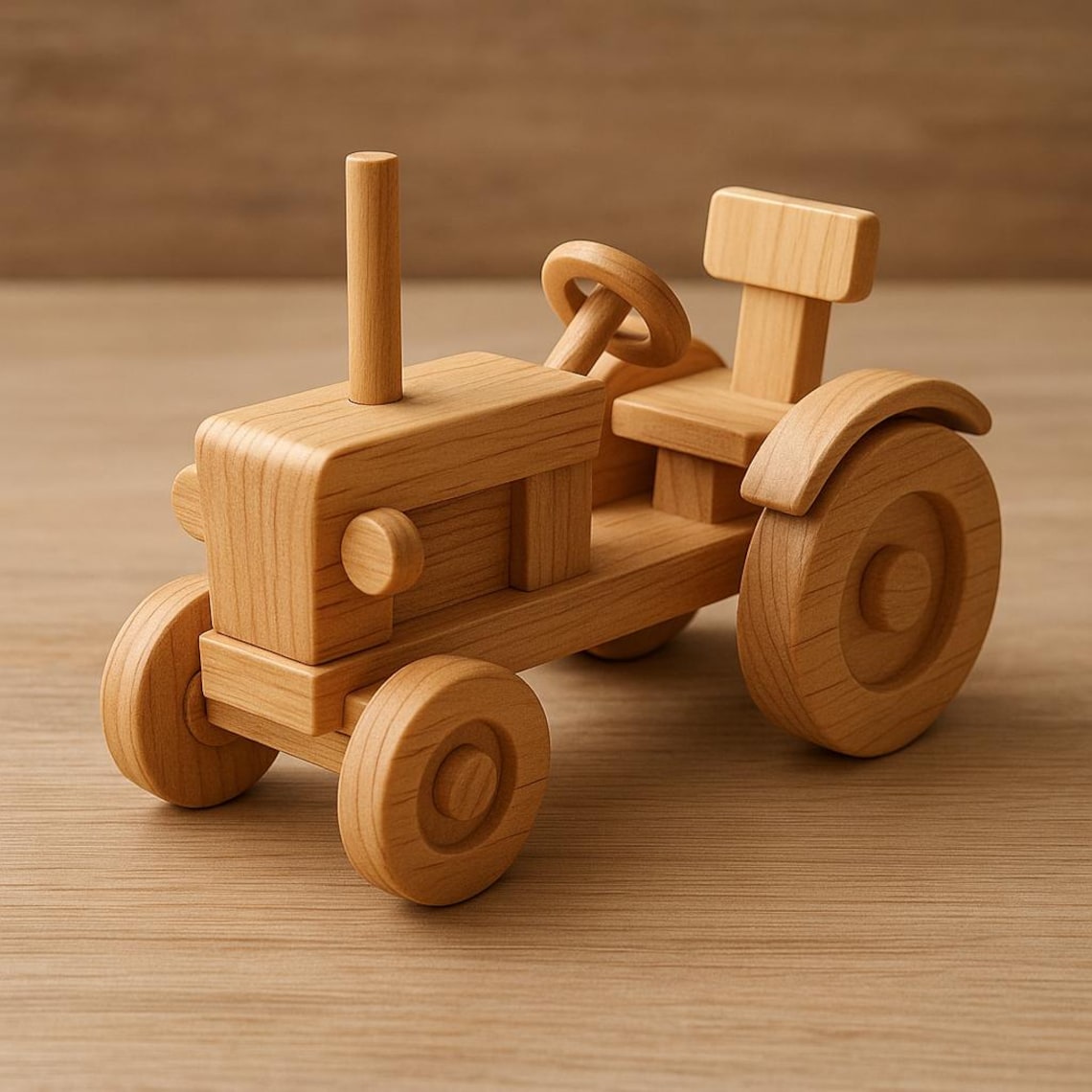 Wooden Toy Tractor Plan – DIY Farm Toy for Kids – Printable Digital ...