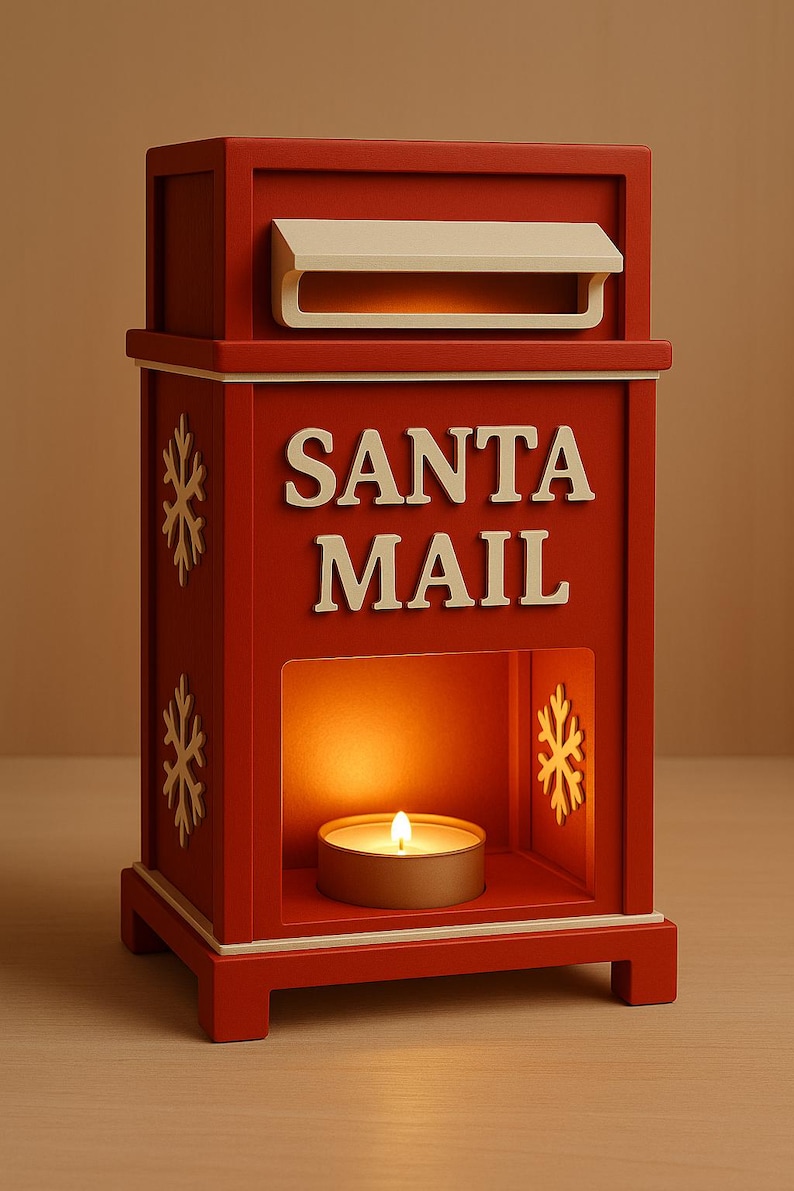 Christmas Mailbox Lantern Woodworking Plan – Holiday Candle Holder DIY ...