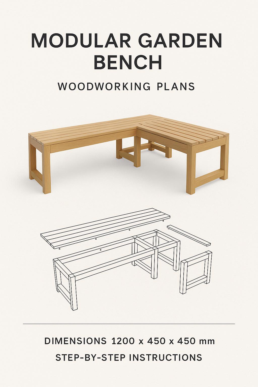 Modular Wooden Corner Bench DIY Plan - Etsy