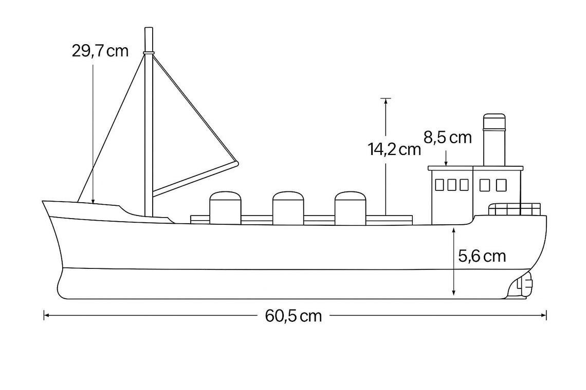 Cargo Ship Model Plan PDF – Realistic Container Tanker DIY Blueprint ...
