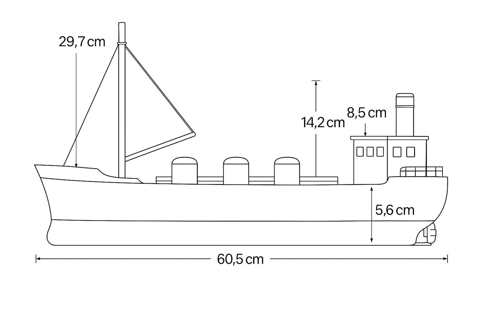 Cargo Ship Model Plan PDF – Realistic Container Tanker DIY Blueprint ...
