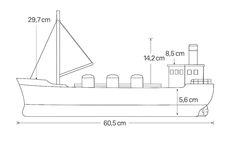 Cargo Ship Model Plan PDF – Realistic Container Tanker DIY Blueprint ...