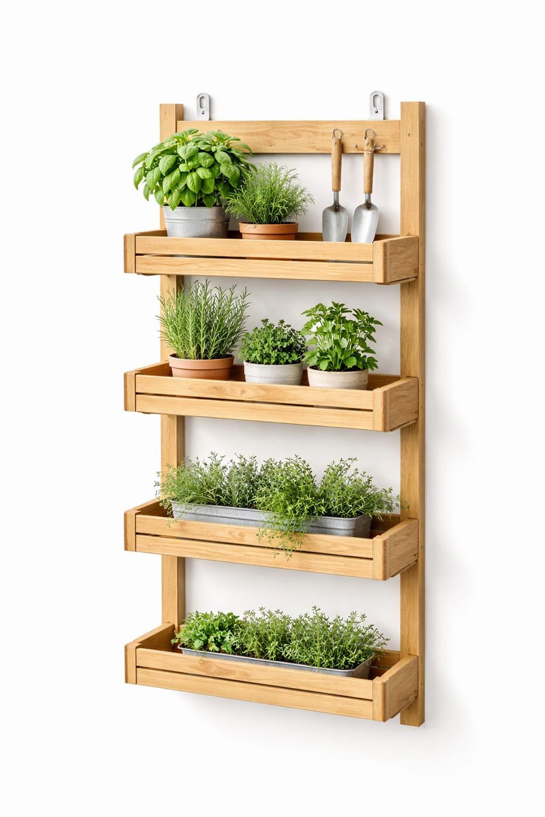 Vertical Herb Garden Plans PDF | DIY Wall Planter Wooden Shelf - Etsy