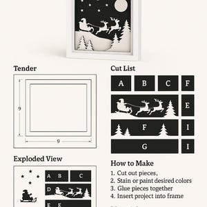 Christmas Wooden Shadowbox – A4 Layered Papercraft & Woodworking ...