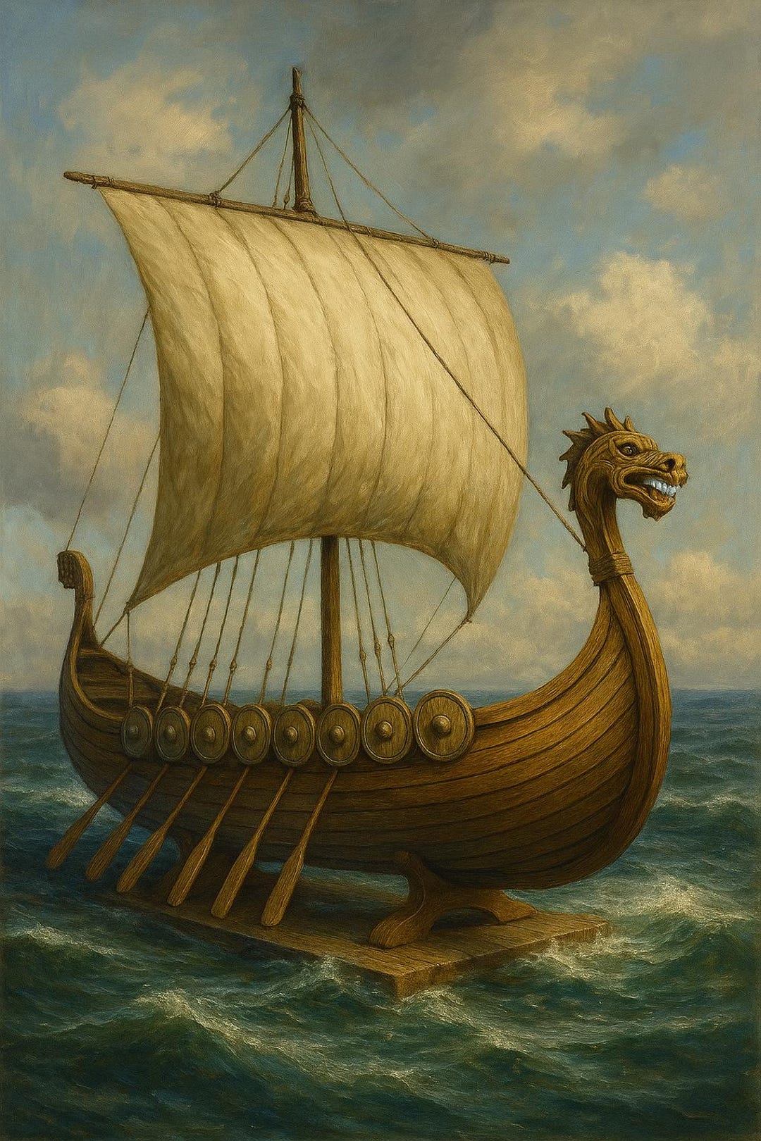 Viking Longship Blueprint – DIY Wooden Ship Model Plan – Digital ...