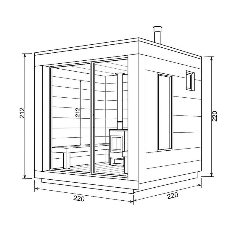 Cube Sauna Woodworking Plan: Modern Outdoor Spa Blueprint (PDF) - Etsy
