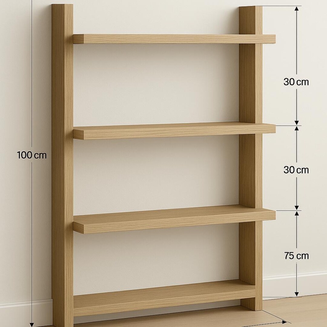 Wall Mounted Bookshelf Plan | DIY Floating Book Rack | Nordicblueprints ...