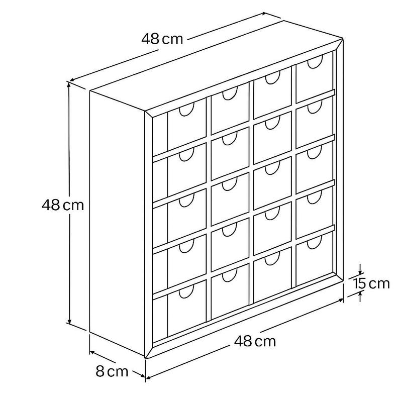 Wooden Advent Calendar Plan – DIY Christmas Countdown Cabinet Blueprint ...