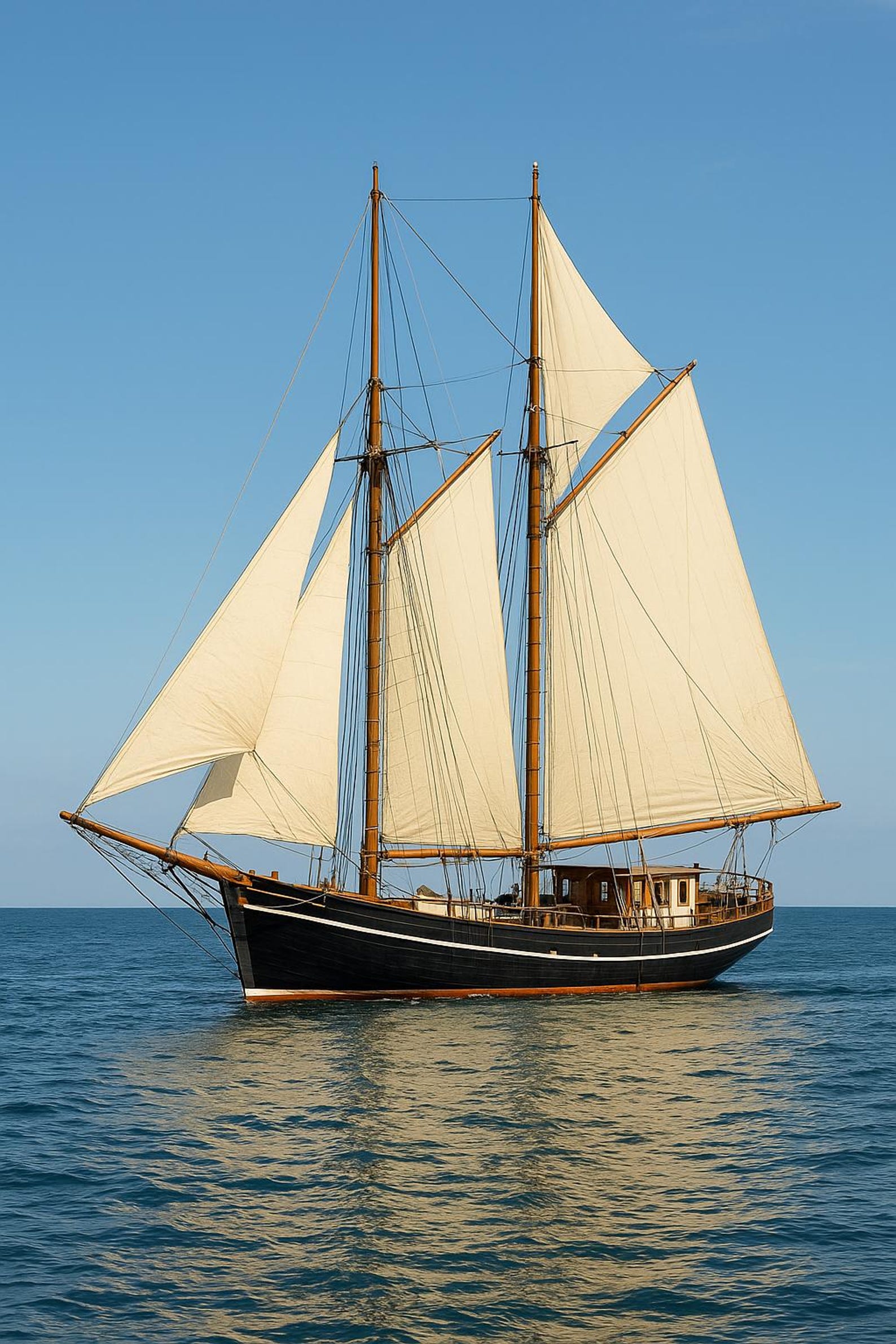 Large Wooden Schooner Model Plan – 2-masted Sailboat DIY Blueprint PDF ...