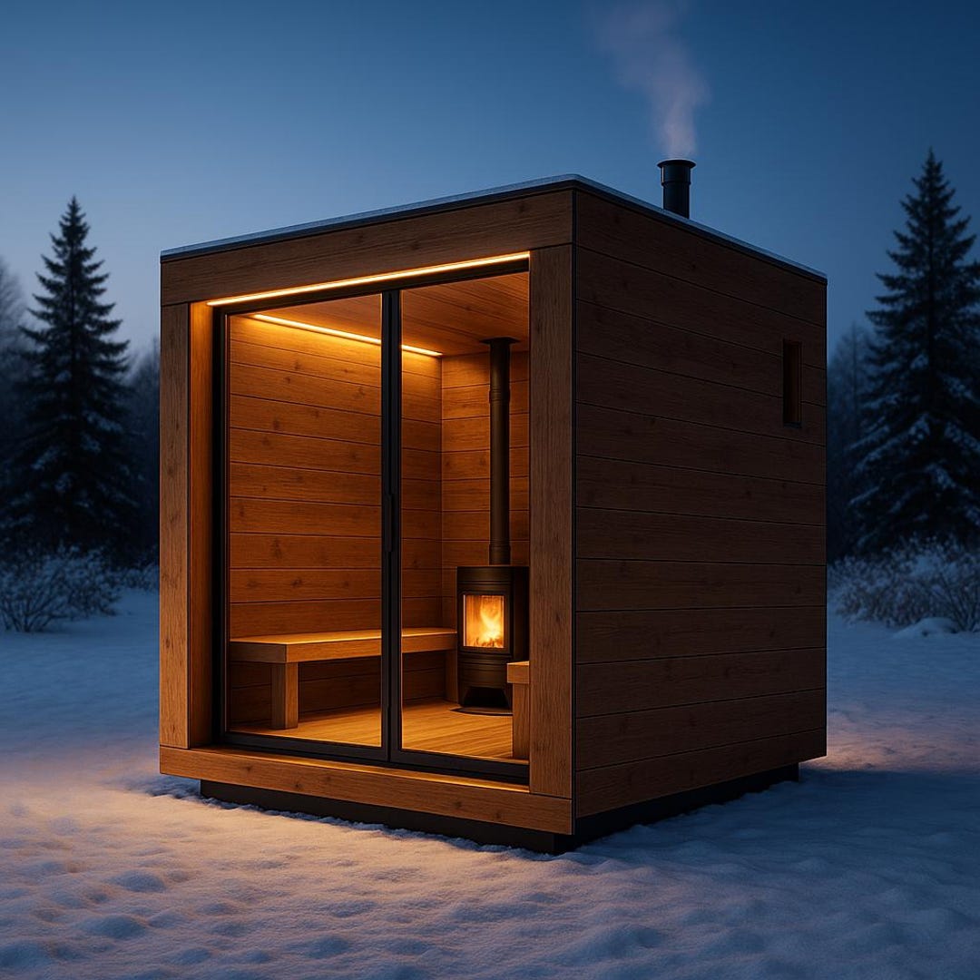 Cube Sauna Woodworking Plan: Modern Outdoor Spa Blueprint (PDF) - Etsy