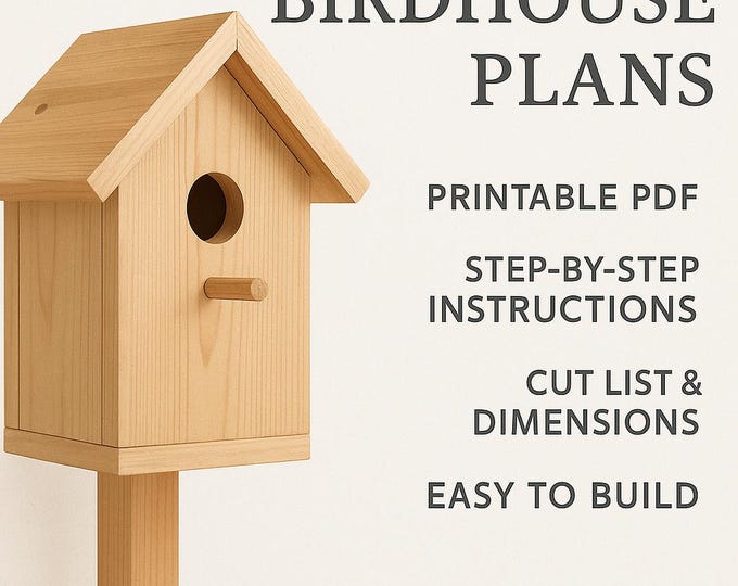 DIY Bird House Woodworking Plans (PDF Download) - Etsy Canada