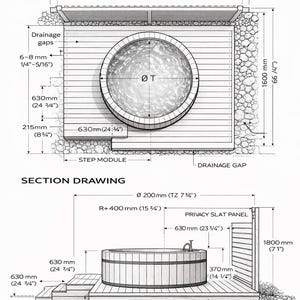 Japanese Ofuro Tub Surround Plans – Diy Wooden Spa Deck Platform ...