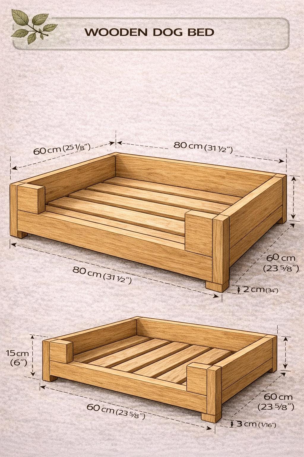 DIY Wooden Dog Bed Plans | Modern Pet Furniture Woodworking (PDF ...