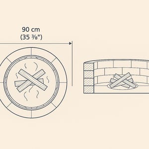 Backyard Fire Pit Blueprint – DIY Outdoor Garden Bonfire Bowl ...